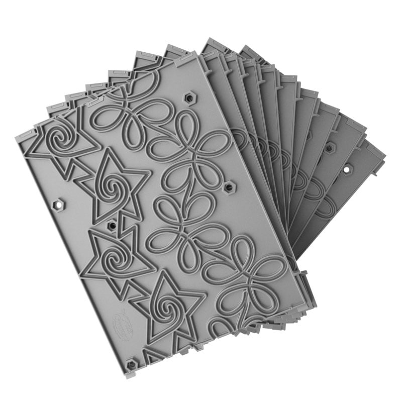 Plastic Pattern Perfect Stars and Flowers 10 Panel | The Grace Company ...